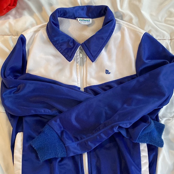 Hind | Jackets & Coats | Vintage Hind Blue White Track Jacket Pockets ...